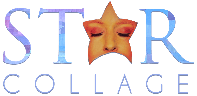 Laura Hollick | soul art star collage pale blue